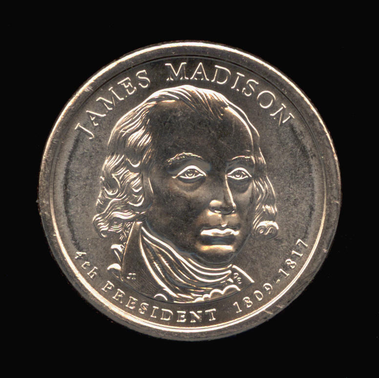 James Madison Presidential Dollar Obverse